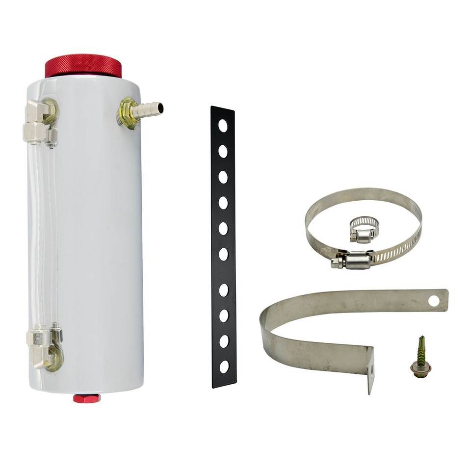 24 oz Power Steering Remote Reservoir Tank with Level Indicator ...