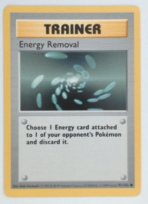 Pokemon TCG - Energy Removal - Base Set Shadowless -Q867 | eBay