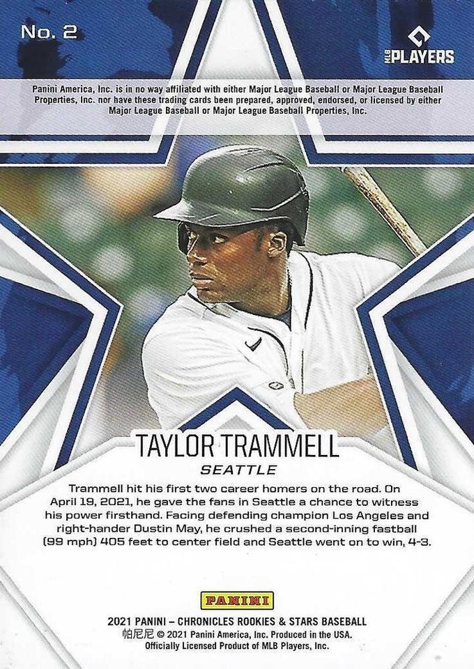 Taylor Trammell Cards - RC's, Base, Inserts - You Pick - Seattle ...