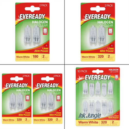 Eveready G9 Halogen Light Bulbs 180 / 240 Lumens Warm White For Ovens ...