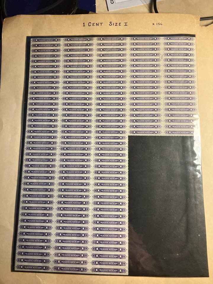 US, Narcotic Revenue Stamp, Excellent assortment of Stamps IMPERF- MNH ...