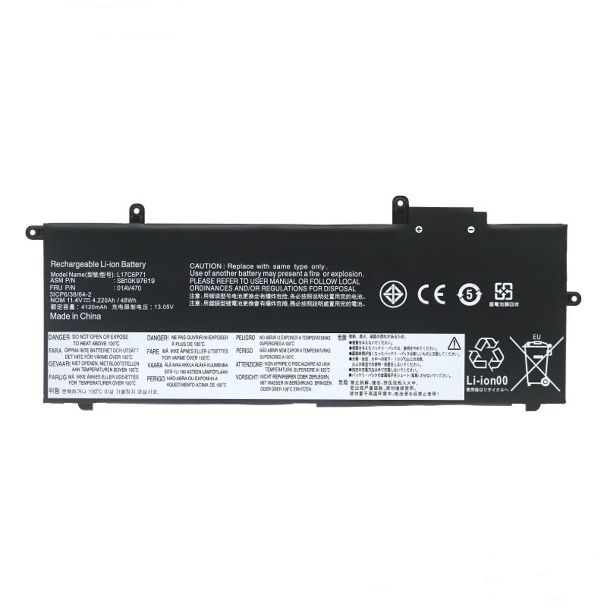 Battery 01AV472 01AV484 L17C6P71 L17L6P71 L17M6P71 For Lenovo ThinkPad ...