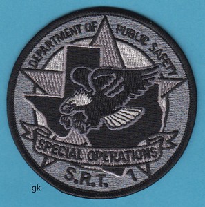 TEXAS RANGERS SPECIAL OPERATIONS DPS SRT POLICE PATCH. ( Subdued Gray).