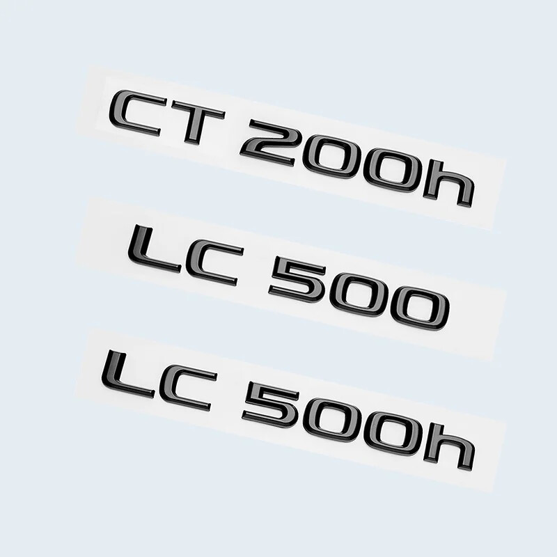 Glossy Black 3D ABS Letters Number CT200h LC500 LC500h HYBRID Emblem ...