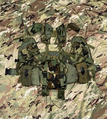 USGI Enhanced Tactical Load Bearing Vest M81 Woodland | Kit Bundle | eBay