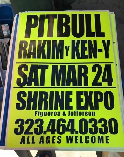 PITBULL CONCERT Poster Reggaeton Vintage Limited Music Memorabilia | eBay