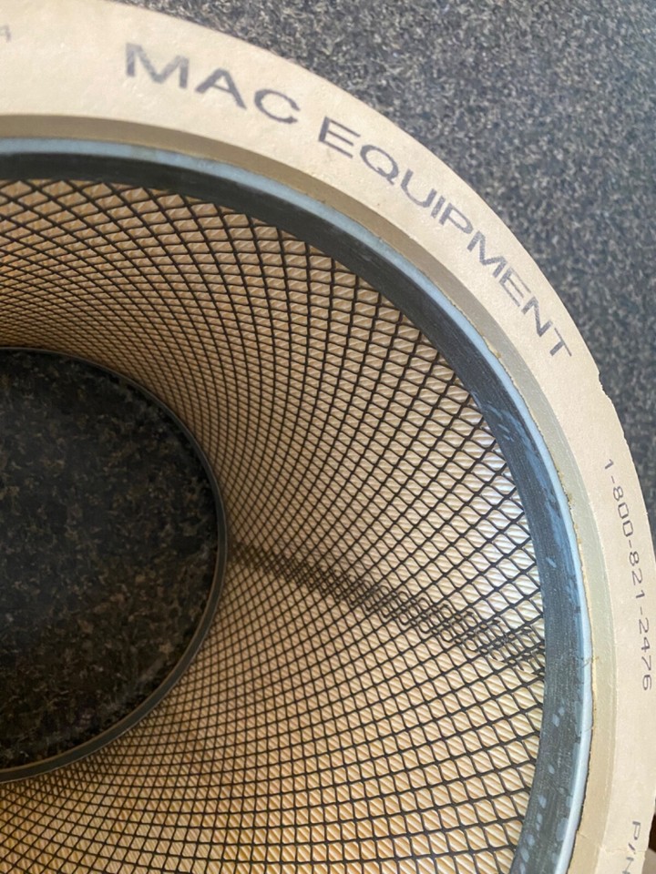 MAC Equipment dust collector filter element part # 303521, size 14” od ...