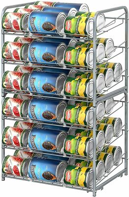 2 Pack Can Rack Organizer, Stackable Can Storage Dispenser Holds up to ...