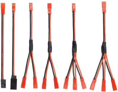 6PCS JST Plug Splitter JST Male Female Y Cable JST Y Parallel Adapter ...