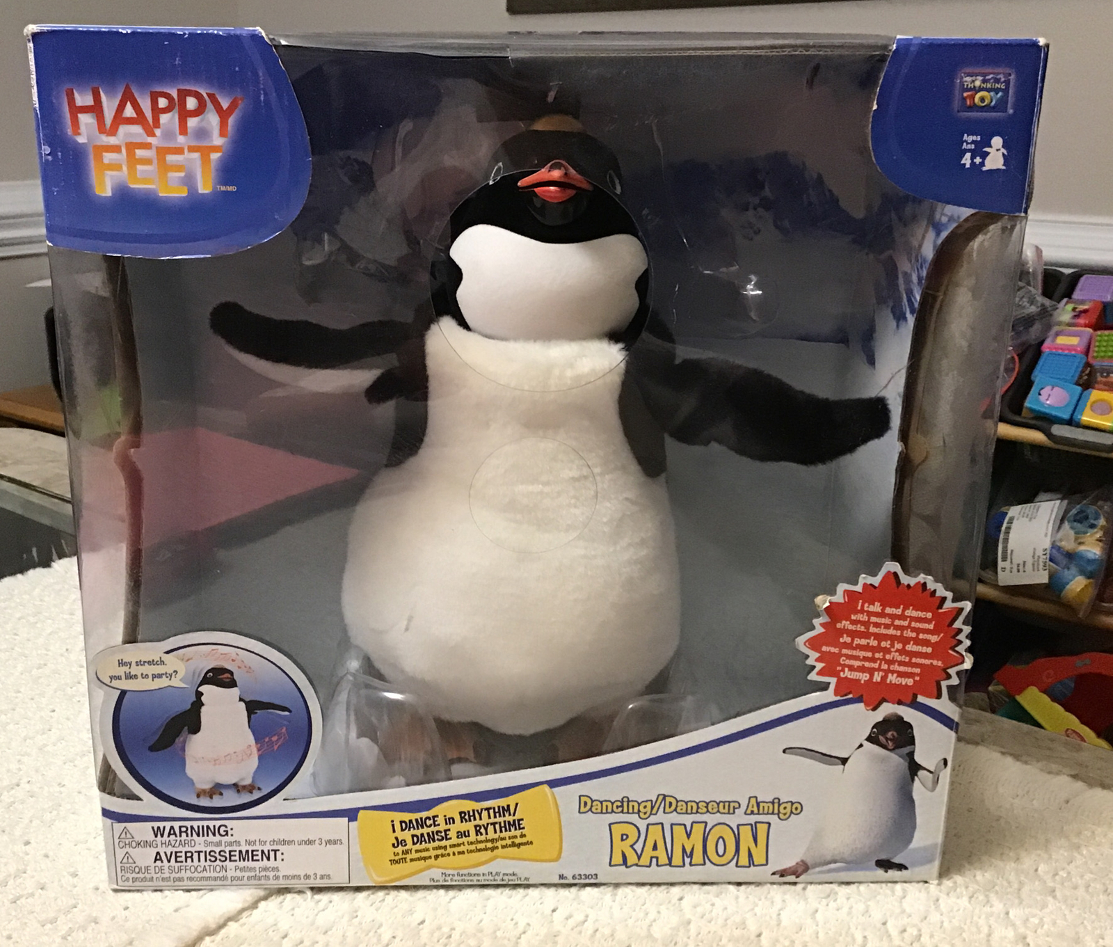 Happy Feet Tap Dancing Mumble Animated Talking 10.5" Penguin Thinkway ...