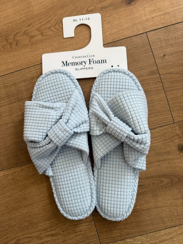 Charter Club Women's Textured Knot-Top Slippers 194136964043| eBay