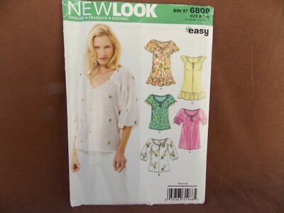 New Look Misses Top Sizes 6-16 Uncut Pattern 6809 | eBay