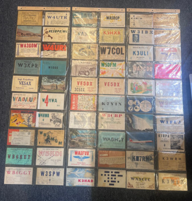Large Lot Of 88 Amateur Ham CB Shortwave Radio QSL Call Cards USA ...