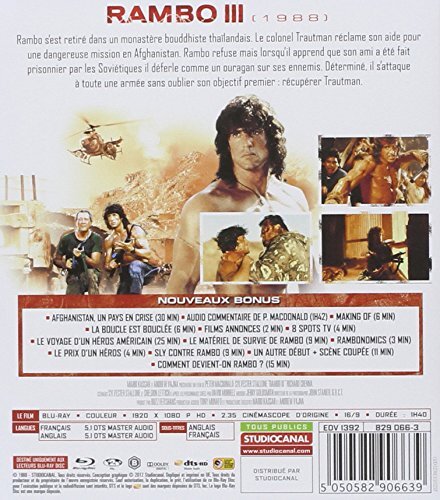 Rambo 3 (Blu-ray) Sylvester Stallone Richard Crenna Marc de Jonge (US ...