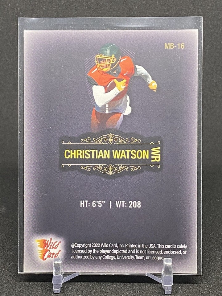 2022 Wild Card Matte Christian Watson #MB-16 Rookie Card RC - Mint! Qty ...