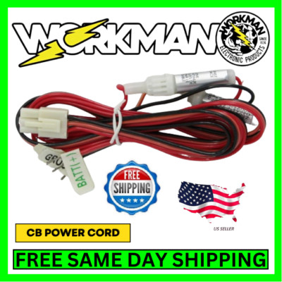 Workman CB Power Cord 3 Pin Lockable Plug Tinned End 5ft. 20 AWG Wire ...