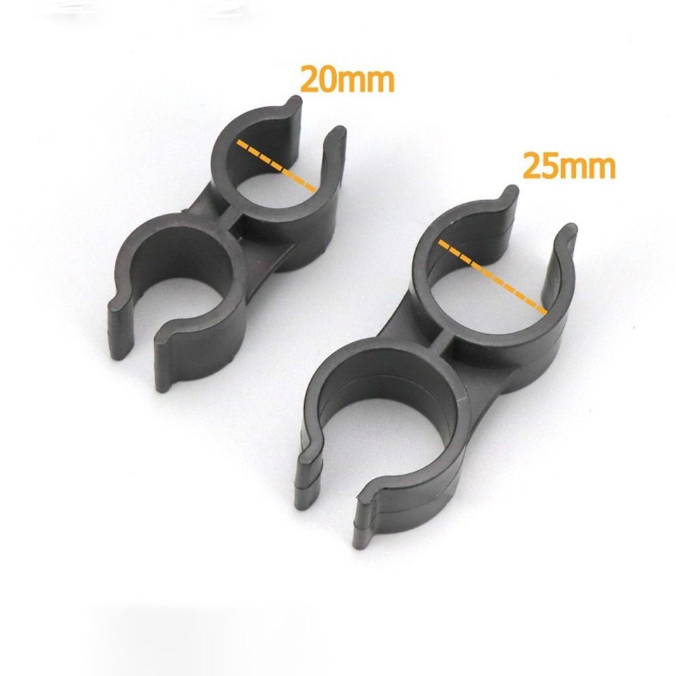 6pcs 20/25mm PVC Pipe Clamp Double U Type Water Pipe Support New Pipe ...