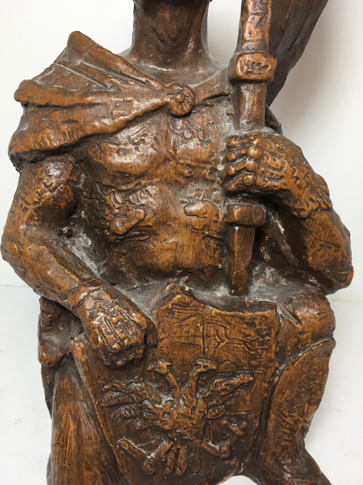 Vintage Kimro Ceramic Statue 1969 Spanish Conquistador Flag Shield ...