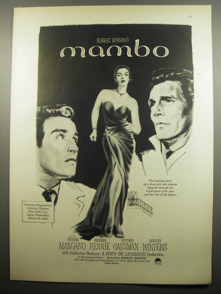 1955 Mambo Movie Ad - Robert Rossen's Mambo | eBay