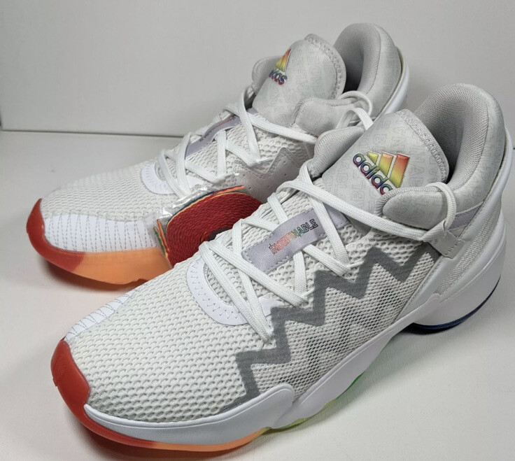 Adidas DON issue Basketball Sneakers Indefinable White Multicolor Mens ...