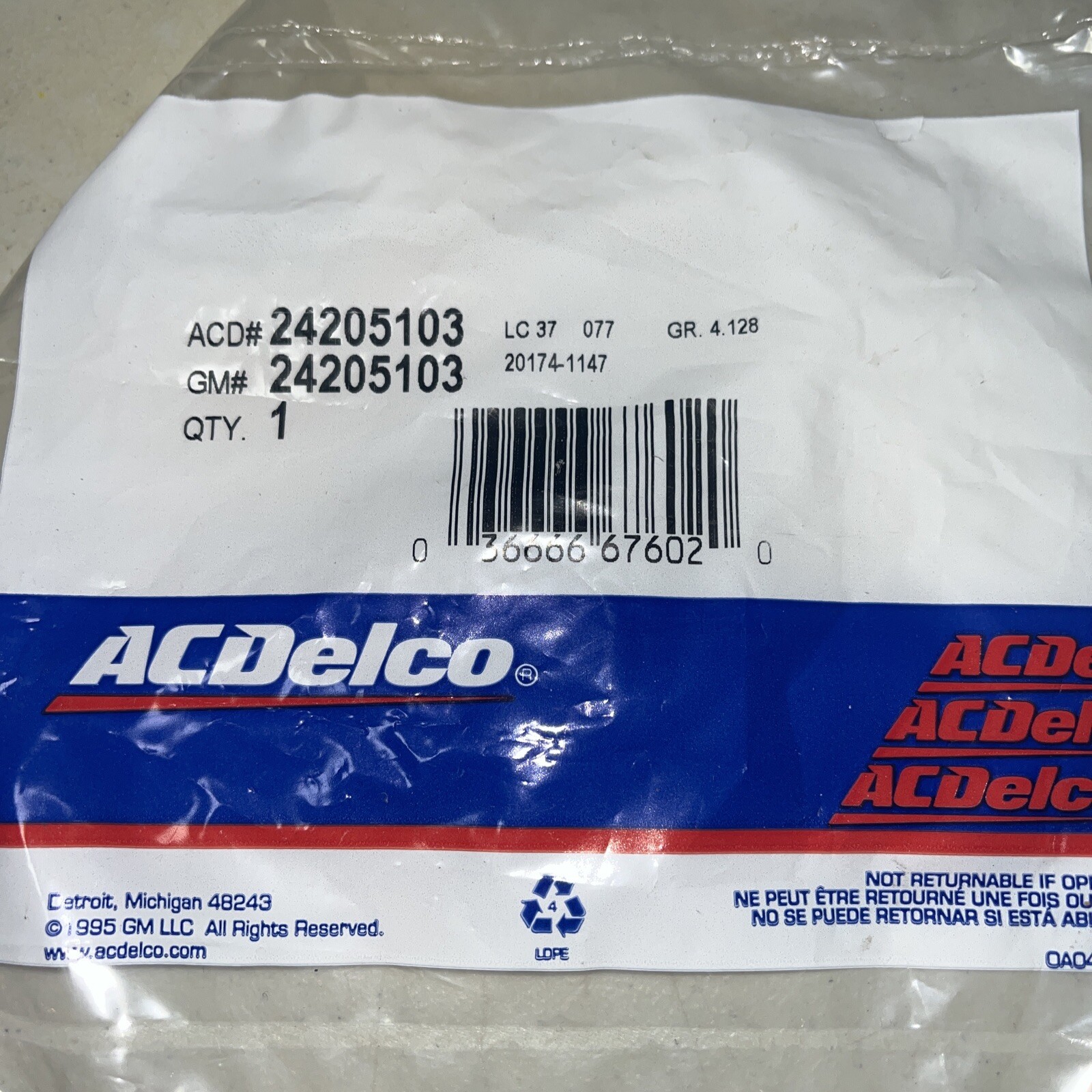 Automatic Transmission Oil Cooler Hose Clip ACDelco 24205103 for sale ...