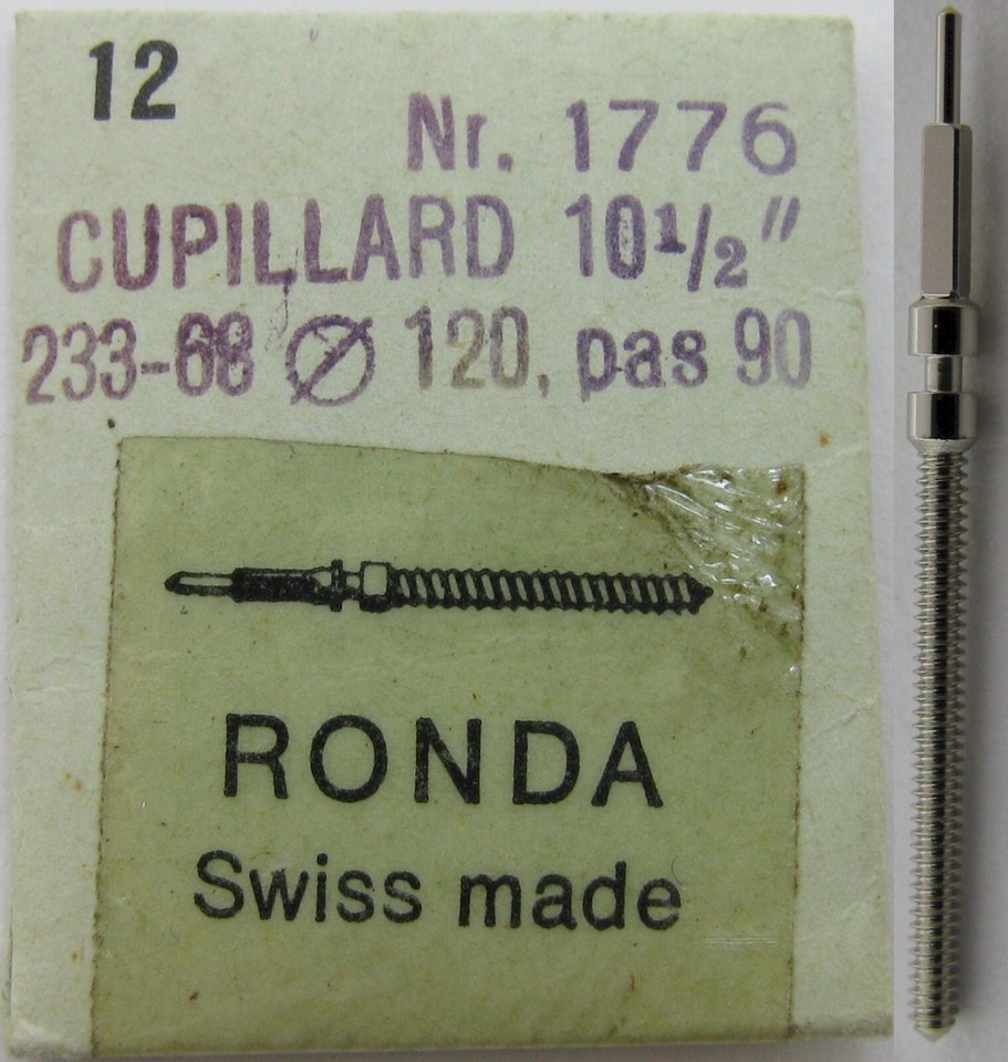 Cupillard 233 233-60 235 238 winding stem for watch part #401 x1 tap 10 ...