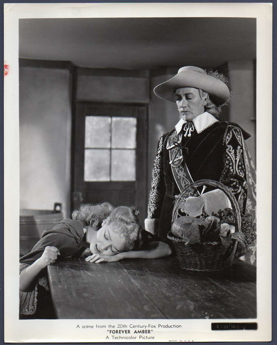 Glenn Langan And Linda Darnell AMBRE" MOVIE POSTER "FOREVER AMBER"