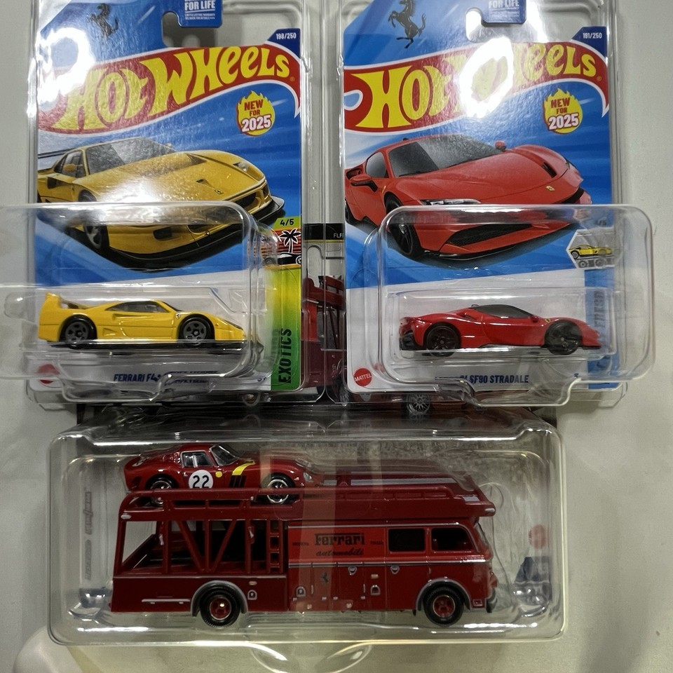 Hot Wheels Ferrari Team Transport 250 GTO Fiat 642 Bartoletti Hauler +2 ...