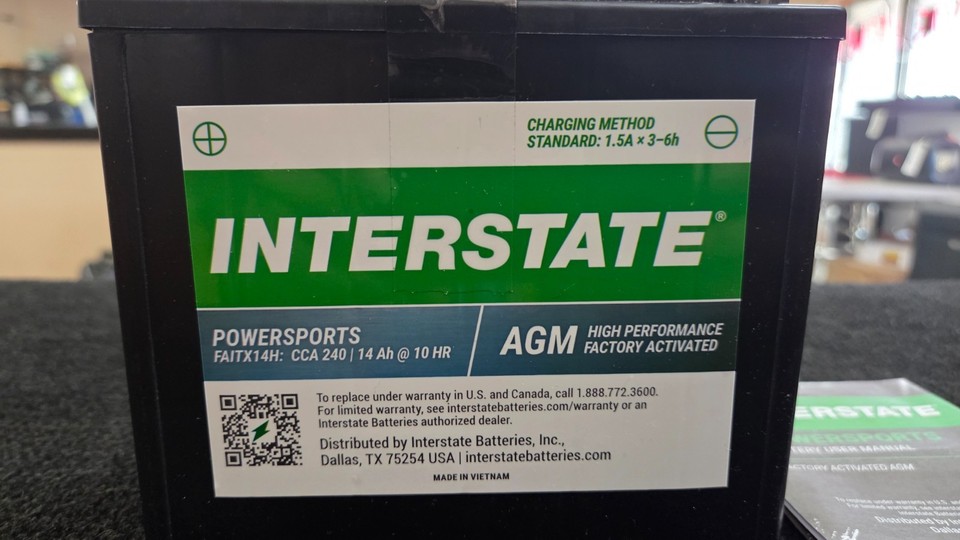 Interstate Batteries 12V 12Ah Factory Activated SLA AGM Powersports ...