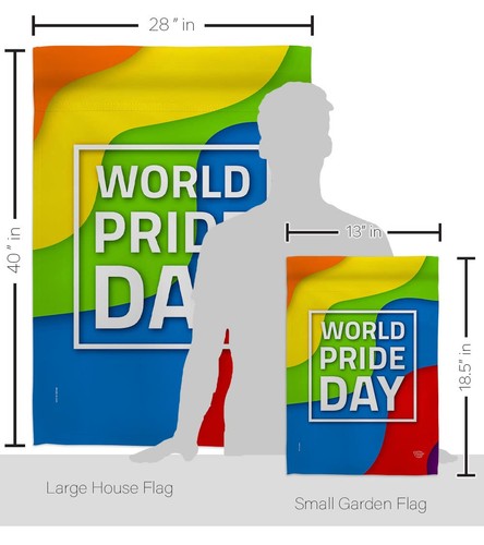 World Pride Garden House Flag Kit Support Rainbow Love LGBT Gay ...