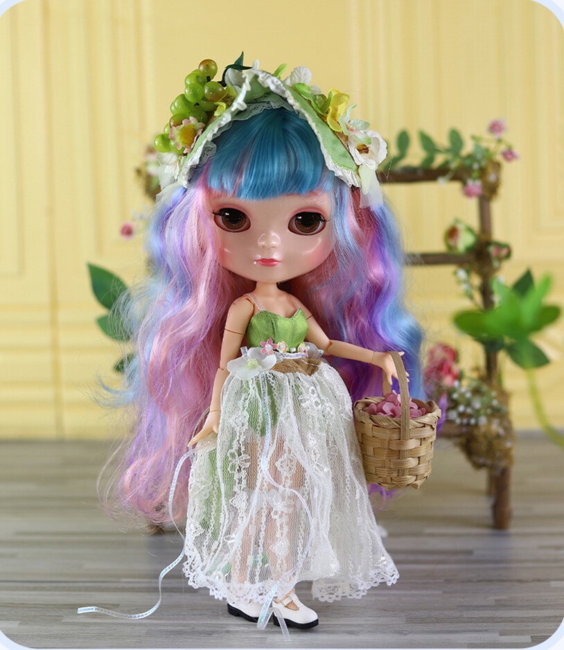 ICY Doll 1/6 BJD Jointed Natural Skin Mix Curly Hair Luxury Style with ...
