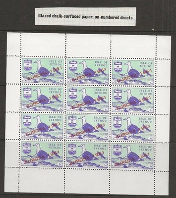 jet11 GB CHANNEL ISLANDS JETHOU 1961 EUROPA 3d COMPLETE PERF SHEET OF ...
