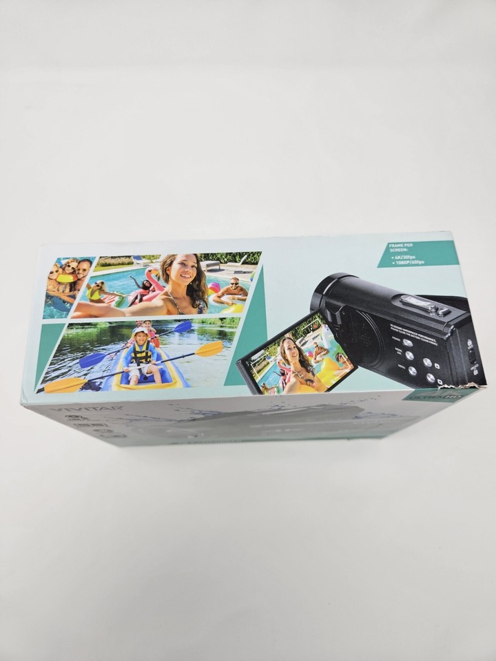 Vivitar 4K ULTRA HD Camcorder Black 3" LCD 18X Zoom 56MP Waterproof New ...