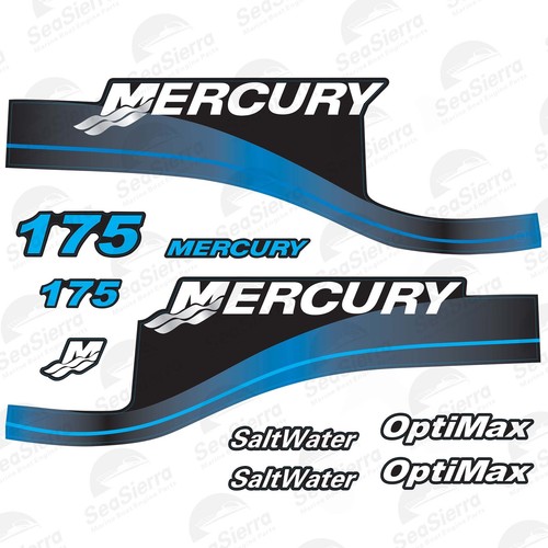 Fits Mercury 175 HP OptiMax SaltWater Outboard Engine Decal Sticker Set ...