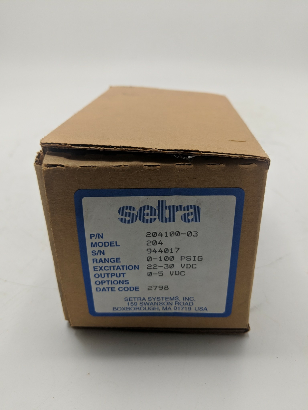 Setra Pressure Transducer Model: 204 | eBay