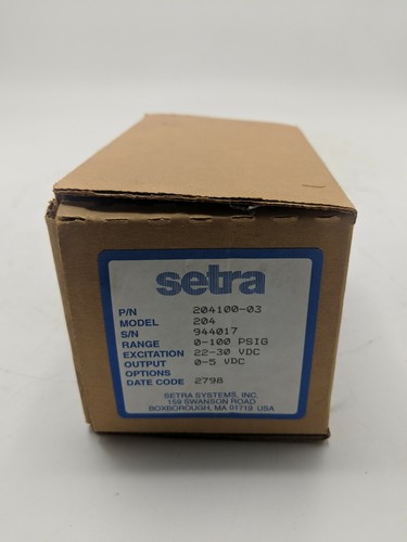 Setra Pressure Transducer Model: 204 | eBay