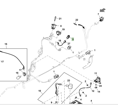 Genuine John Deere X166R Ride On Mower Switch AUC10697 | eBay