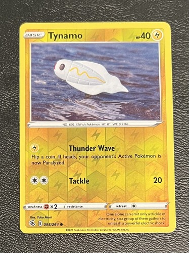 Pokémon TCG Tynamo Fusion Strike 095/264 Reverse Holo Common Card Near ...
