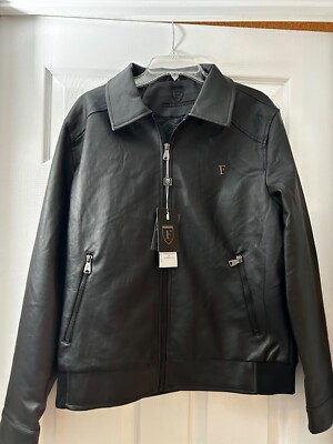 F Collections leather jacket size medium | eBay