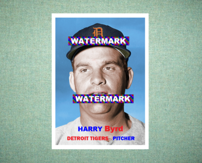 Harry Byrd Detroit Tigers 1957 Style Custom Baseball Art Card | eBay
