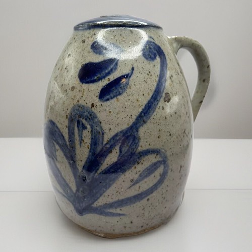 Vintage Delaware Pottery Hope N.E. Blue Flower Pattern Jug | eBay