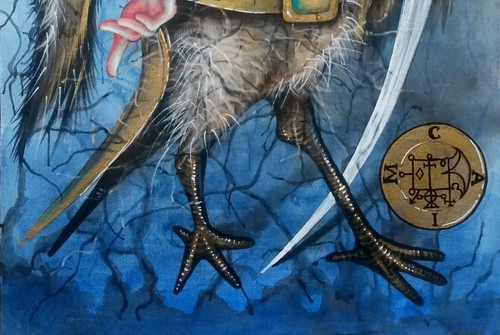 art painting figurative modern contemporary art goetia lemegeton caim ...