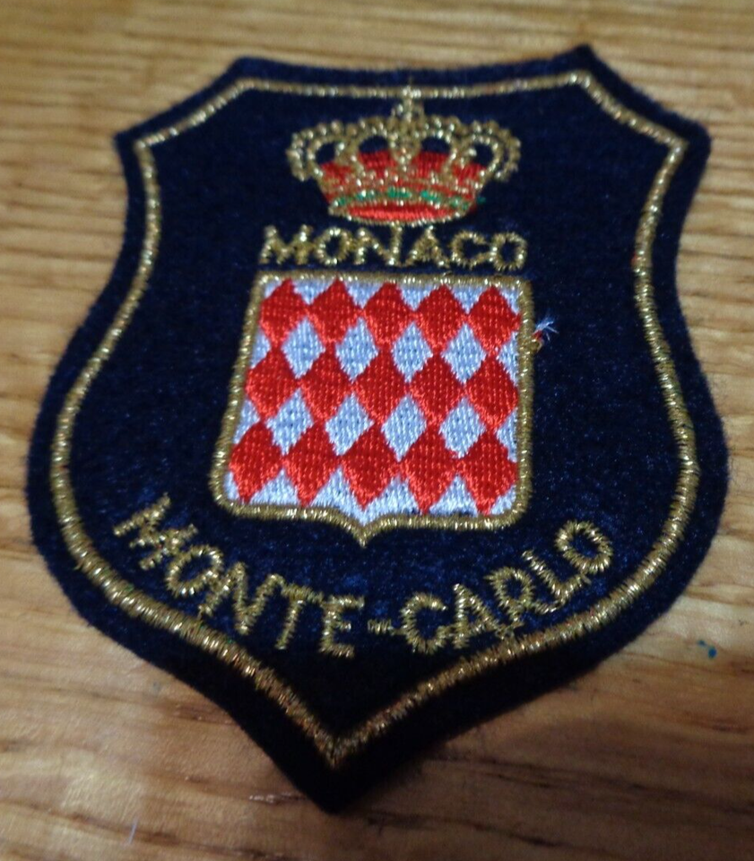 Vintage Patch MONACO Monte Carlo French Riviera Souvenir Woven Cloth ...