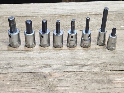 7PC CRAFTSMAN HEX ALLEN SOCKET BIT SET 3/8" DR =V= & -V- SERIES | eBay