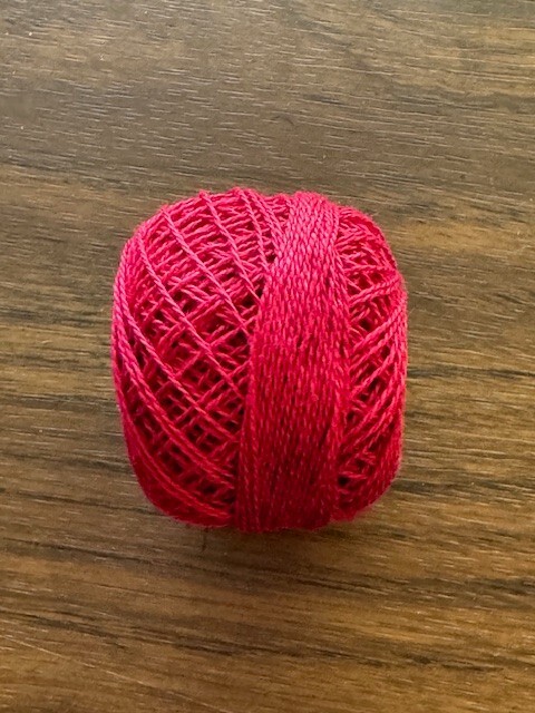 Crochet/Embroidery Thread Cotton Yarn Dark Christmas Red DMC #498 - 10 ...