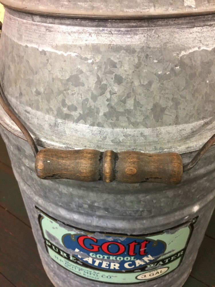 Gott Old Galvanized Thermos Type Gotkool Water Can Gott Mfg. Winfield ...