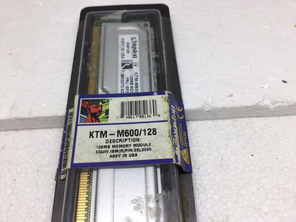 Kingston KTM-M600/128 184-pin RDRAM RIMM Memory Module for IBM 33L3095 ...