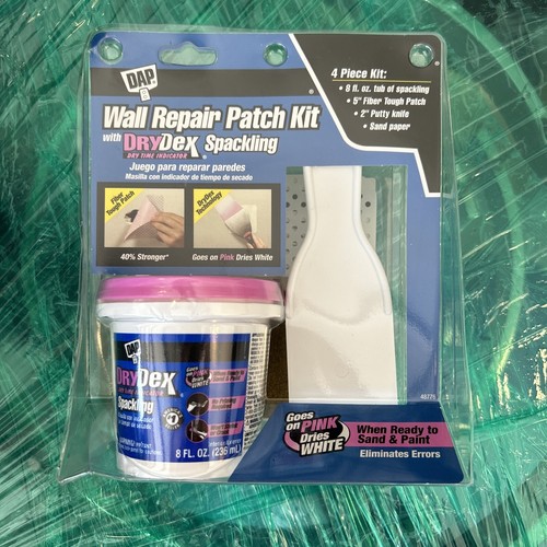 DAP DryDex Spackling Color Changing Wall Repair Patch 4 piece Kit - 8 ...