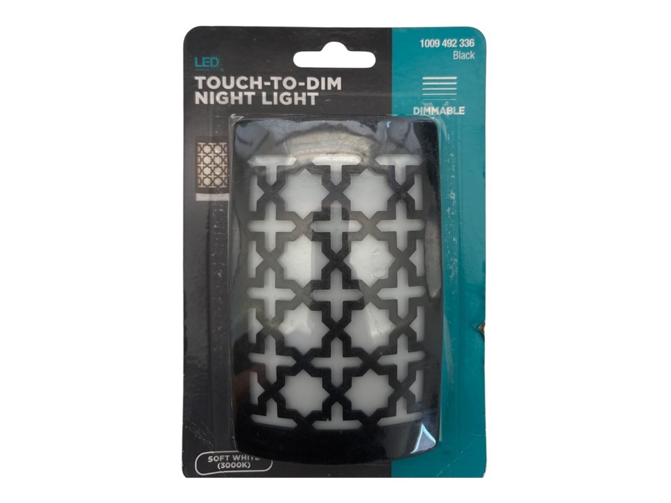 Home Depot Touch to Dim Dimmable Soft White Plug-In LED Black Night ...