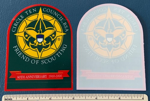 CIRCLE TEN COUNCIL Friend of Scouting DECAL STICKER BSA 90th ...